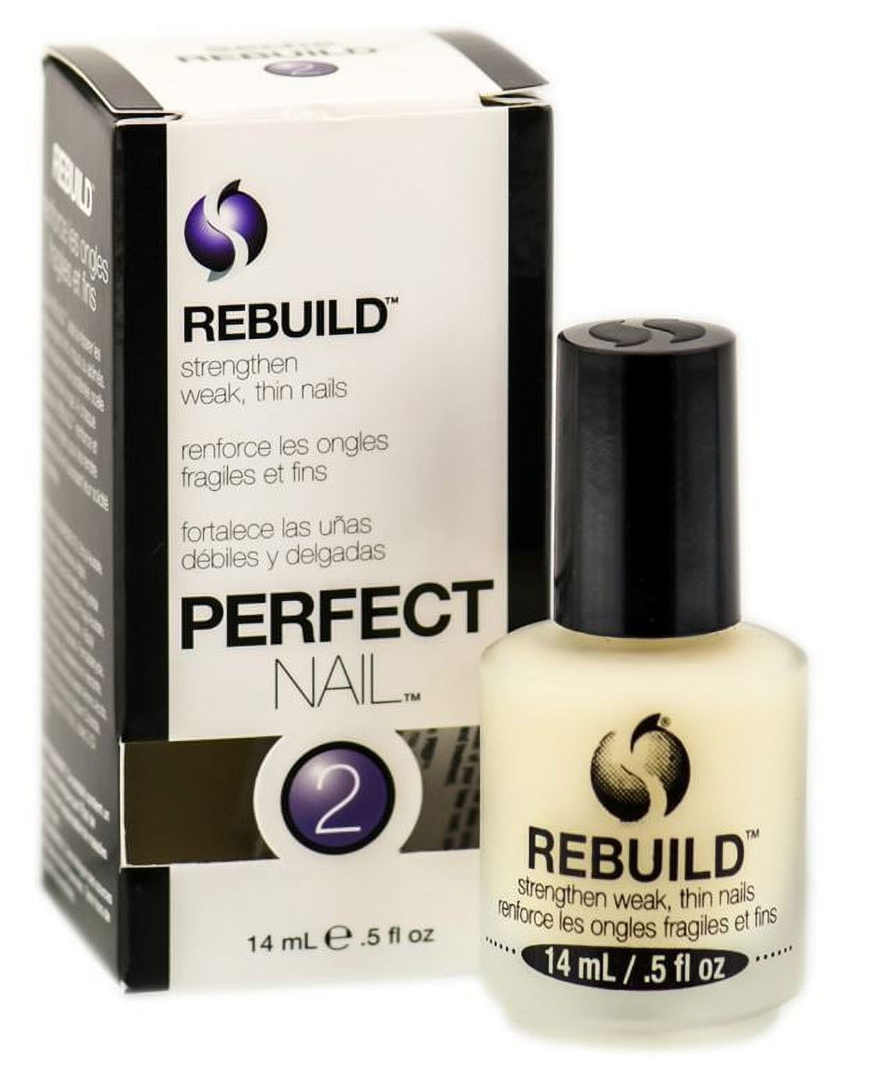 Seche Rebuild Nail Strengthener, Weak Thin Nails, Protein Formula, 0.5 ...