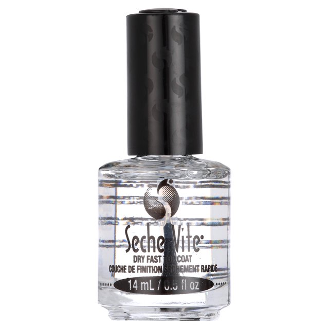 Seche Vite Fast-Drying Top Coat, 0.5 fl oz For Natural Nail Polish ...