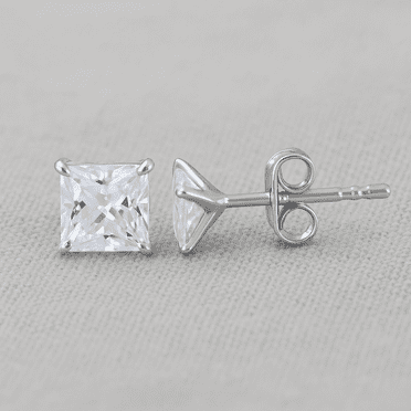 Tioneer Sterling Silver 925 Black Round, Square Cubic Zirconia Unisex ...