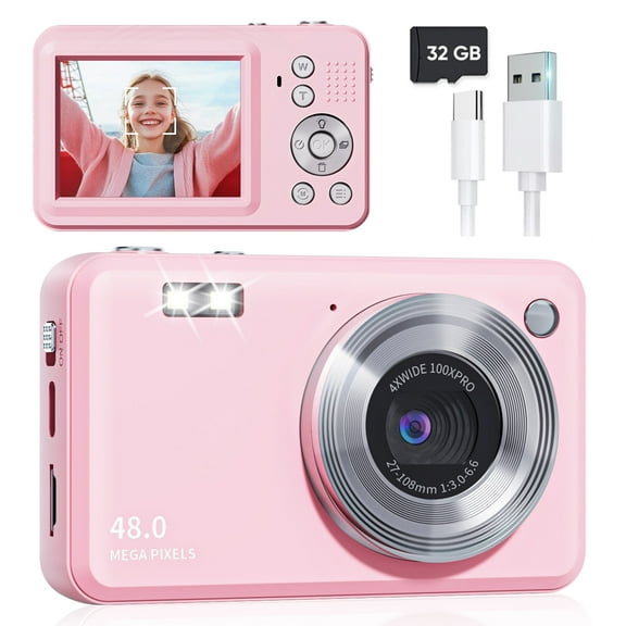 Digital Camera, FHD 1080P Camera, Digital Point and Shoot Camera with ...