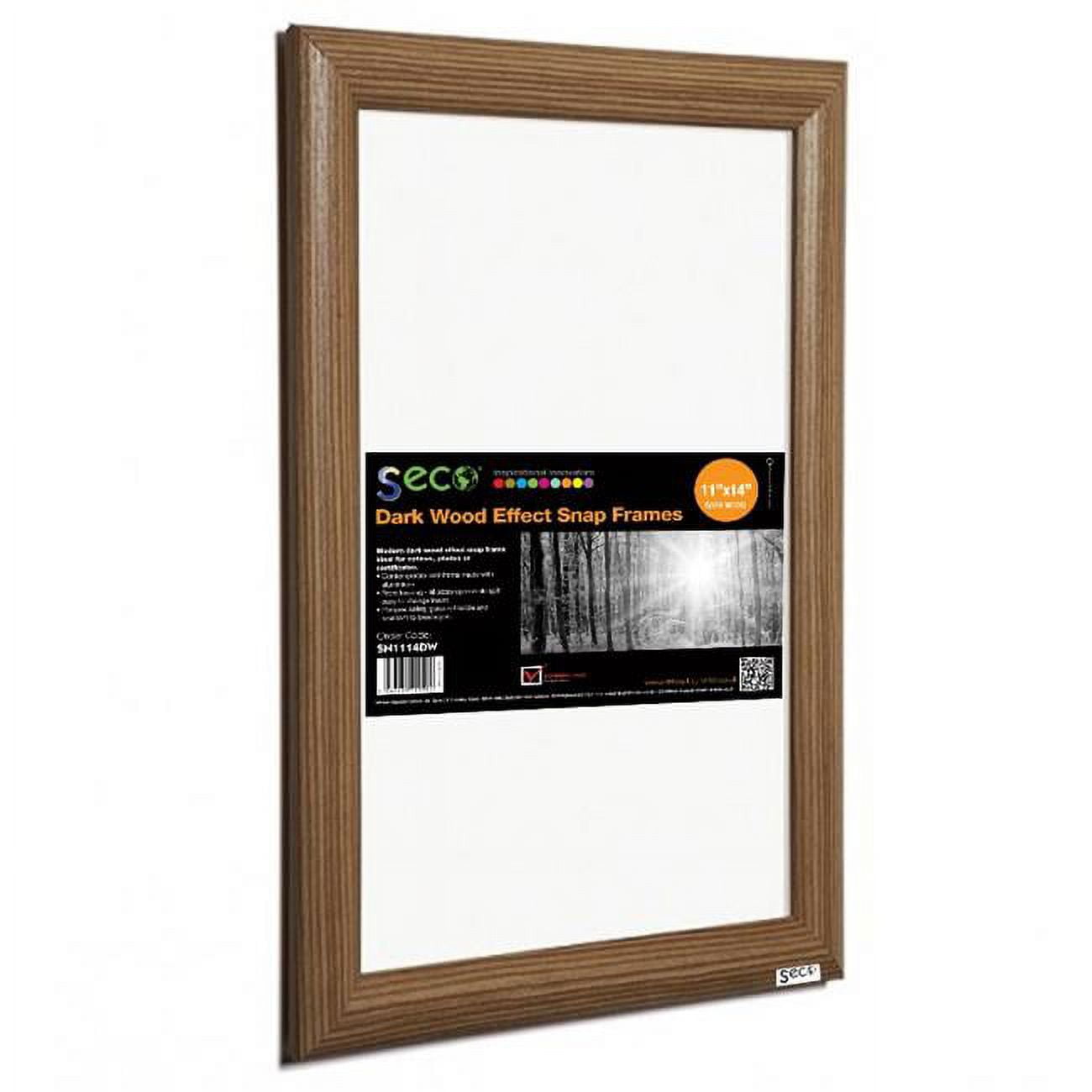 Seco 11 x 14 in. Front Load Easy Open Snap Poster-Picture Dark Wood ...