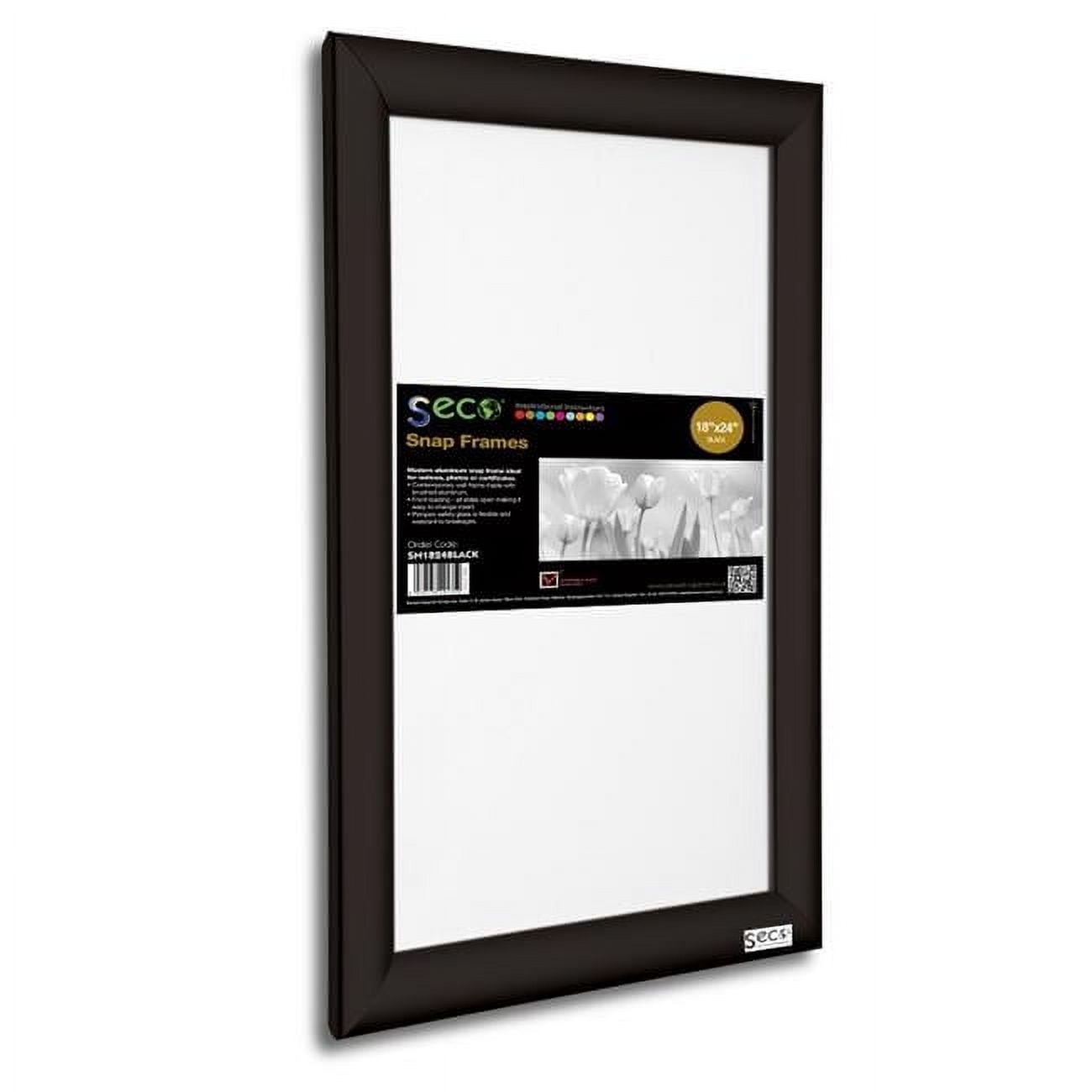Seco 18 x 24 in. Front Load Easy Open Snap Poster-Picture Black ...