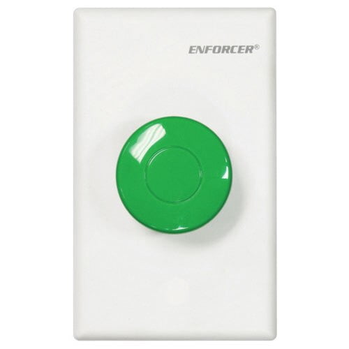 Seco-Larm Enforcer Green Mushroom Button Push-to-Exit Plate, White (SD ...