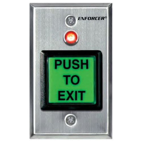 Seco-Larm Enforcer Push-to-Exit Plate, Illuminated with Timer (SD-7623 ...