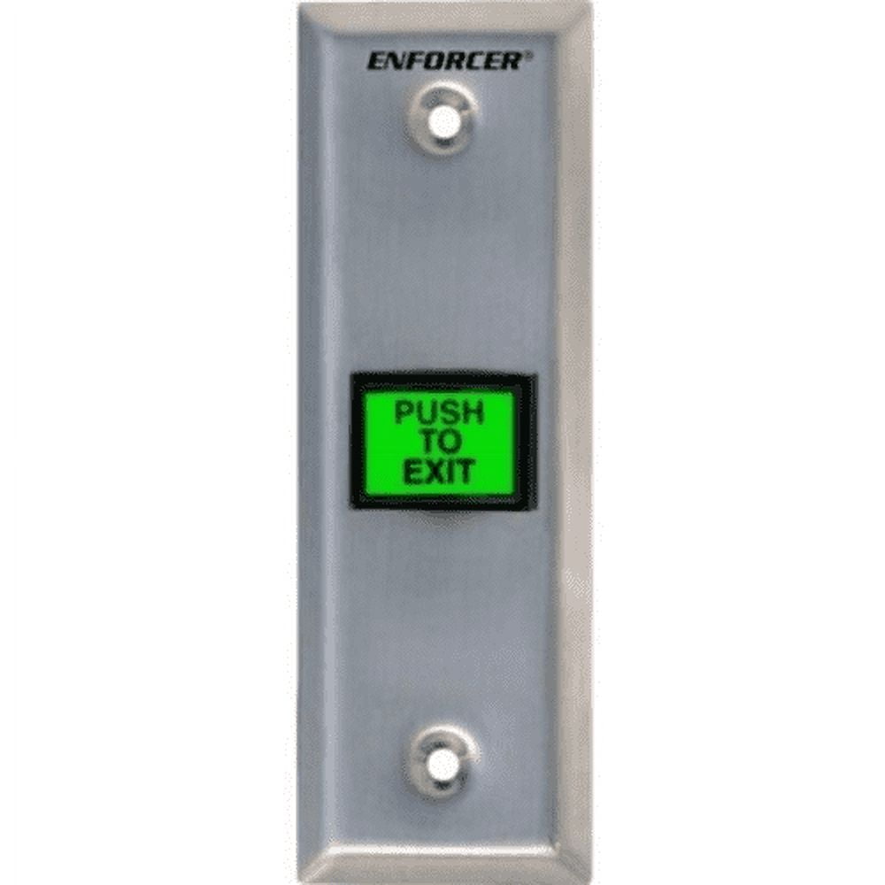 Seco-Larm Enforcer Slimline Push-to-Exit Plate, Illuminated with Timer ...