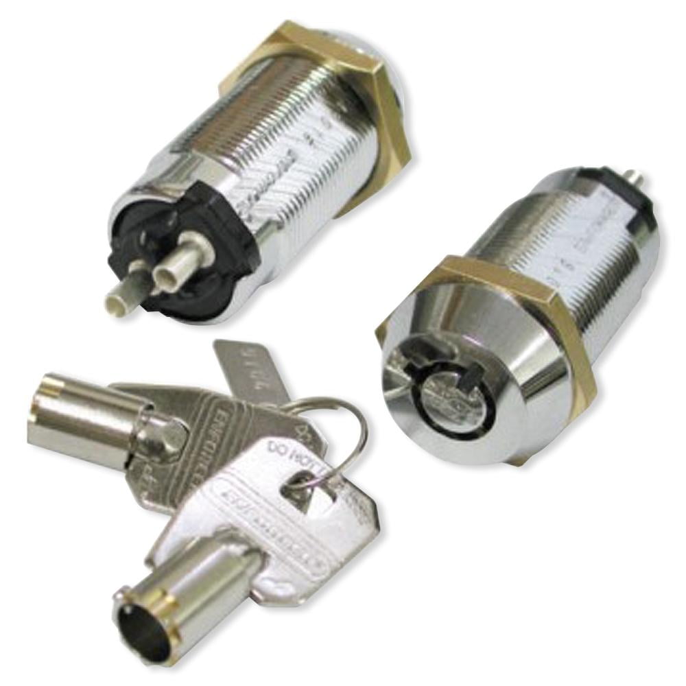 Seco-Larm SS-090-2H0 Enforcer SPST Tubular Key Lock, Shunt On Off, Key ...