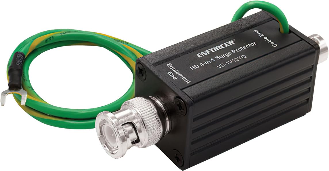Seco-Larm VS-1V12YQ Enforcer HD 4-in-1 Surge Protector; Passive ...