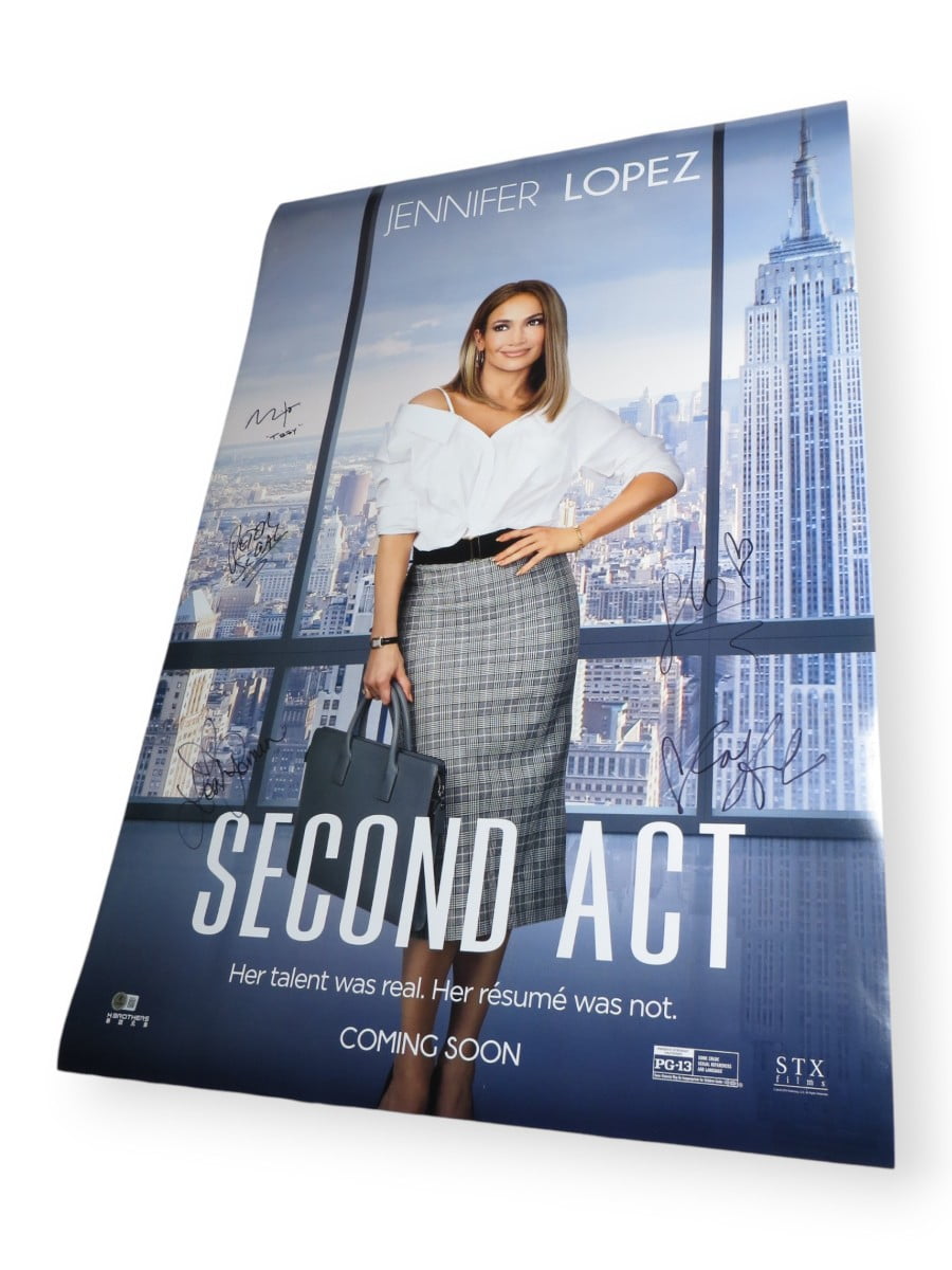 Second Act Signed Cast Autograph 27X40 Poster Jennifer Lopez Hudgens +3 BAS LOA - Walmart.com