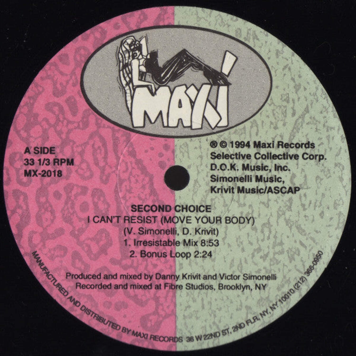 Second Choice - I Can't Resist (Move Your Body) (12") (Mint (M ...