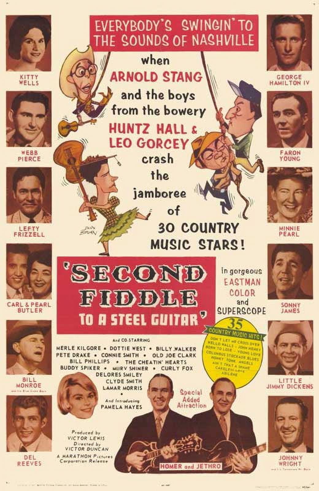 Second Fiddle to a Steel Guitar - movie POSTER (Style A) (11" x 17 ...