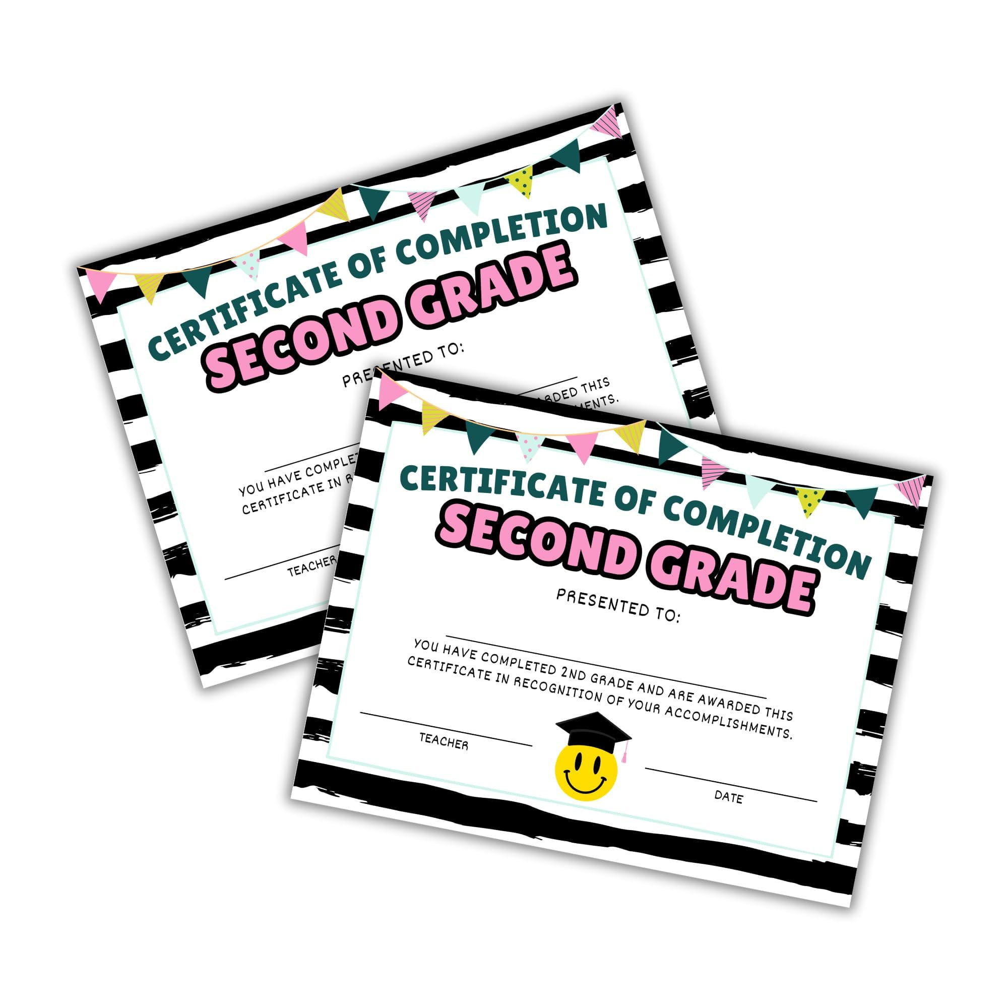 Second Grade 2nd Certificate of Completion Graduation Diploma 30pk 8 ...