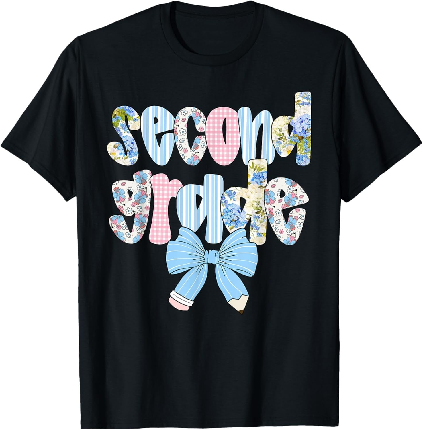Second Grade Coquette Bow Pencil First Day Back To School Shirt, Cute ...