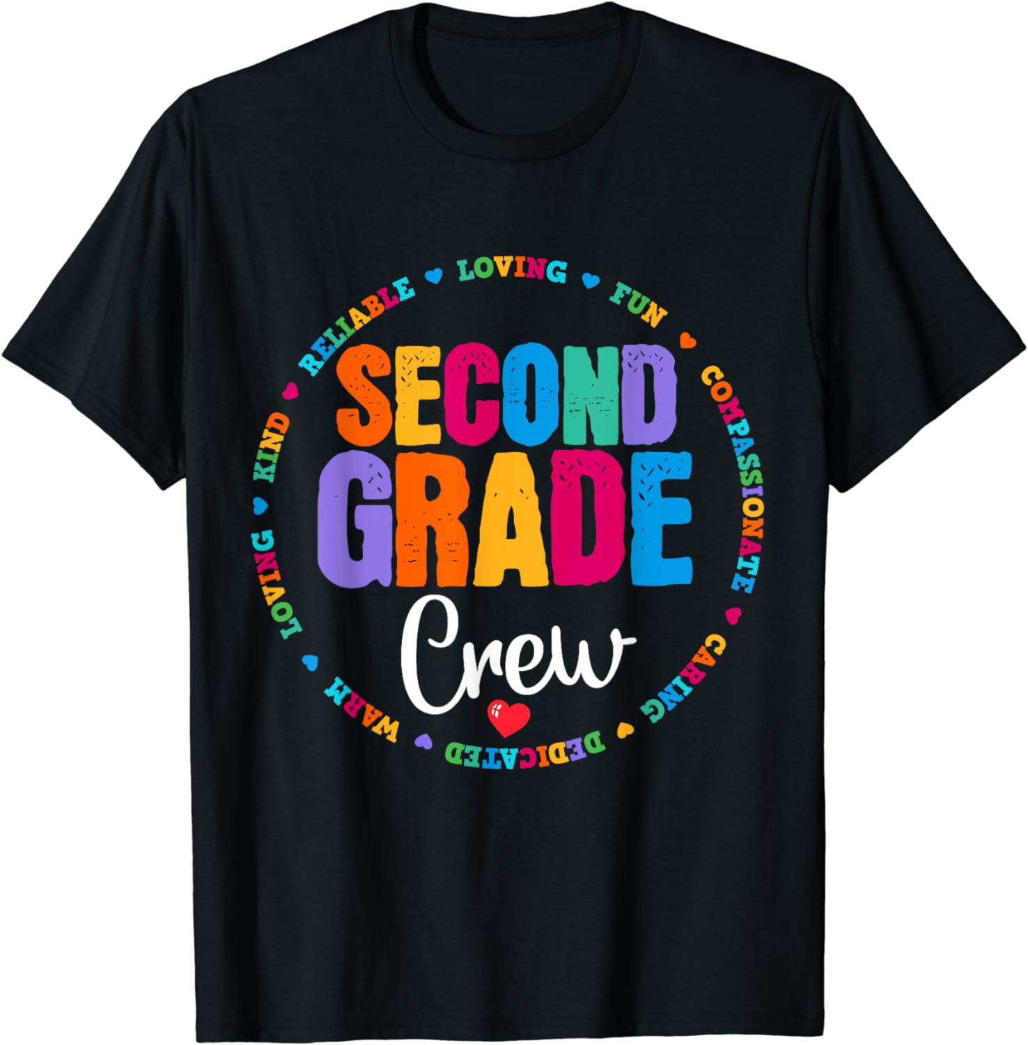 Second Grade Crew 2nd Back to School Teacher Team Squad T-Shirt ...