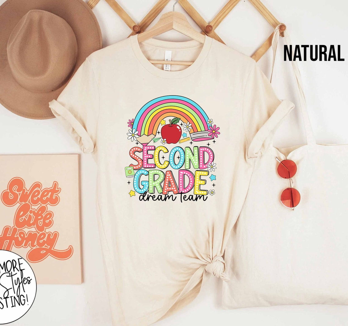 Second Grade Dream Team Shirt, 2Nd Grade Shirt, 2Nd Grade Teacher Shirt ...