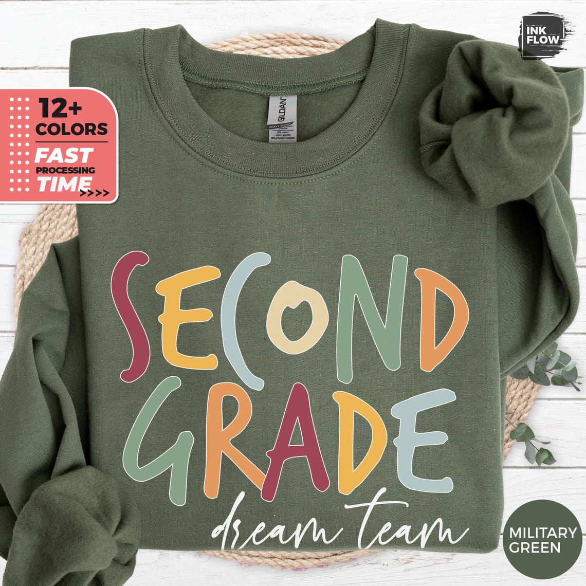 Second Grade Dream Team Sweatshirt, 2nd Grade Team Sweatshirt, New ...