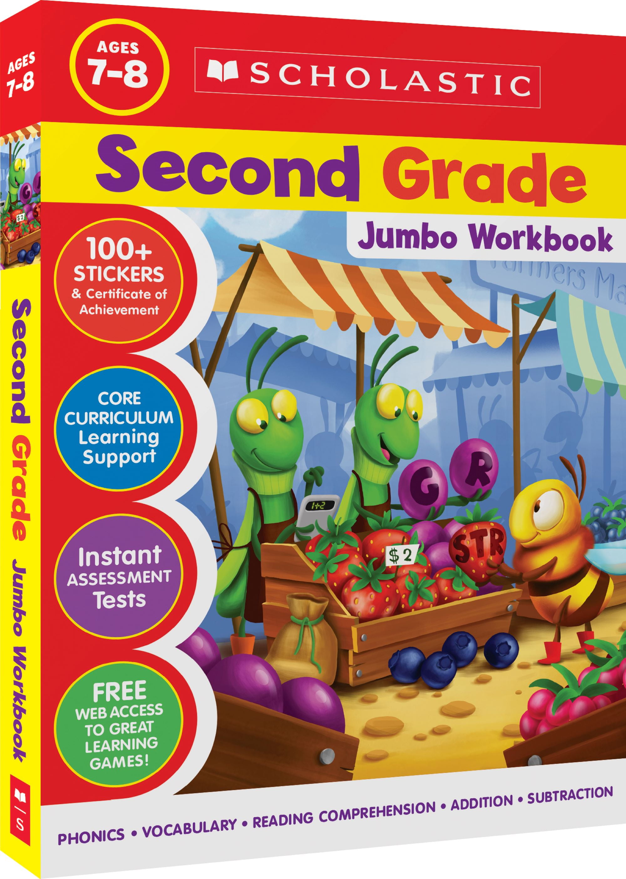 Scholastic Second Grade Jumbo Workbook - Walmart.com