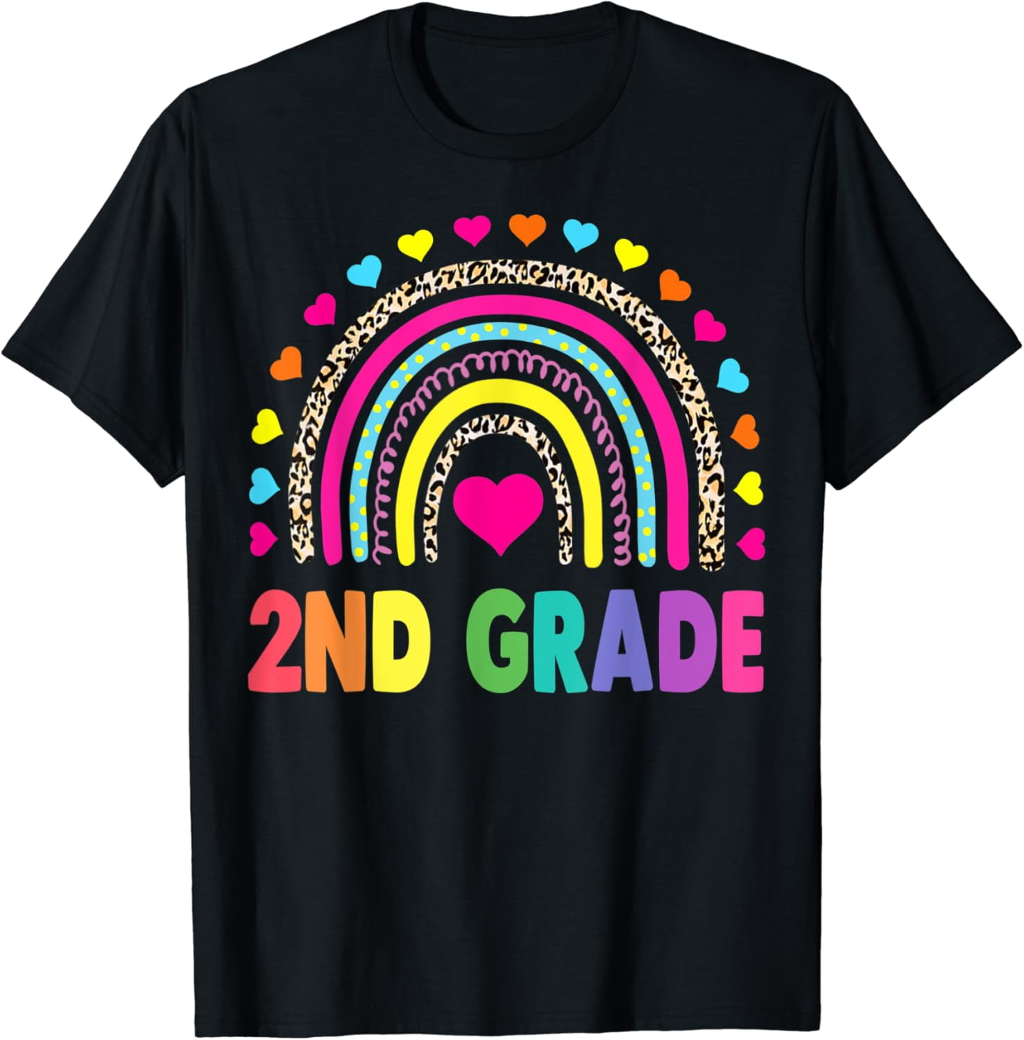 Second Grade Rainbow Girls Boys Teacher Team 2nd Grade Squad T-Shirt ...