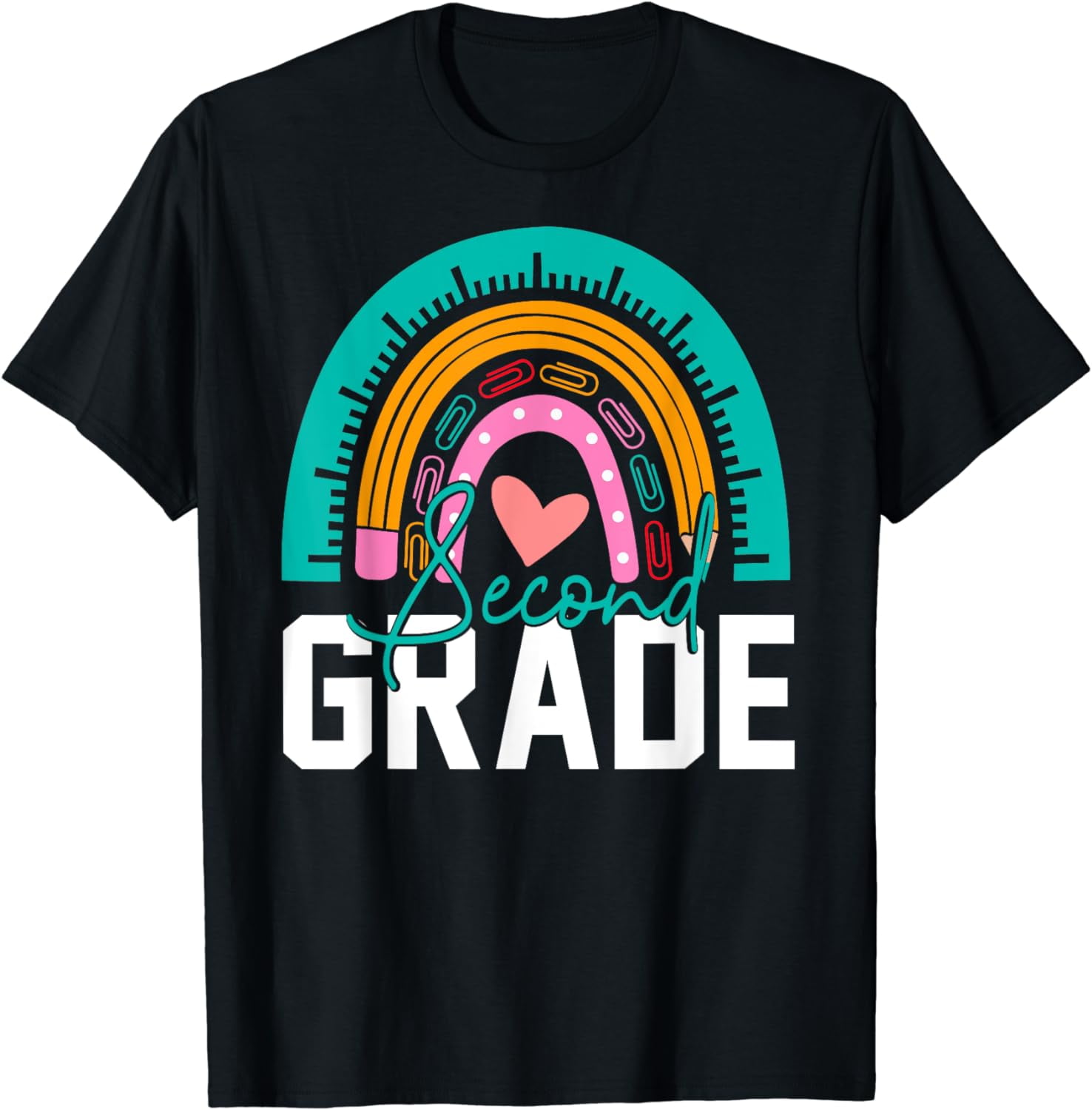 Second Grade Rainbow Girls Boys Teacher Team T-Shirt - Walmart.com