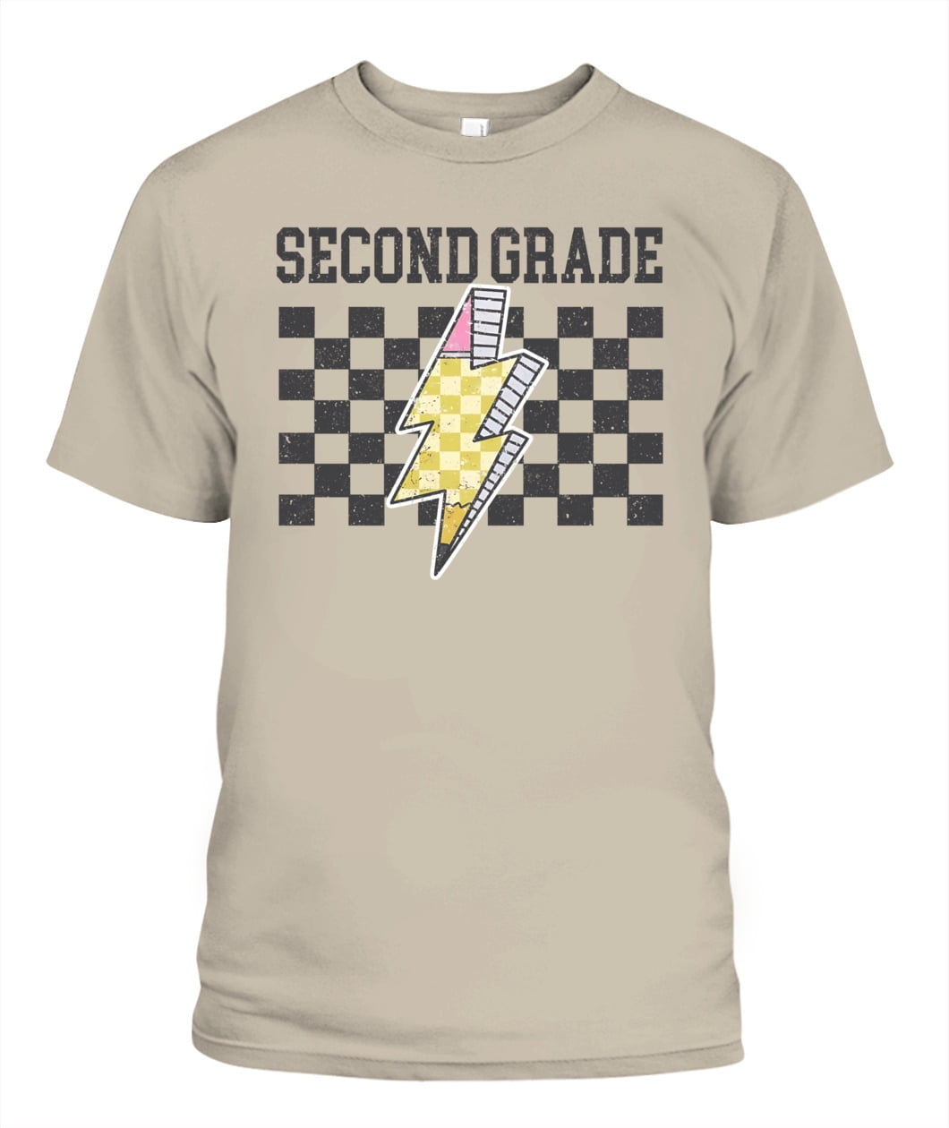 Second Grade Retro Lightning Bolt 2nd Grade Boy Girl Teacher Shirt ...