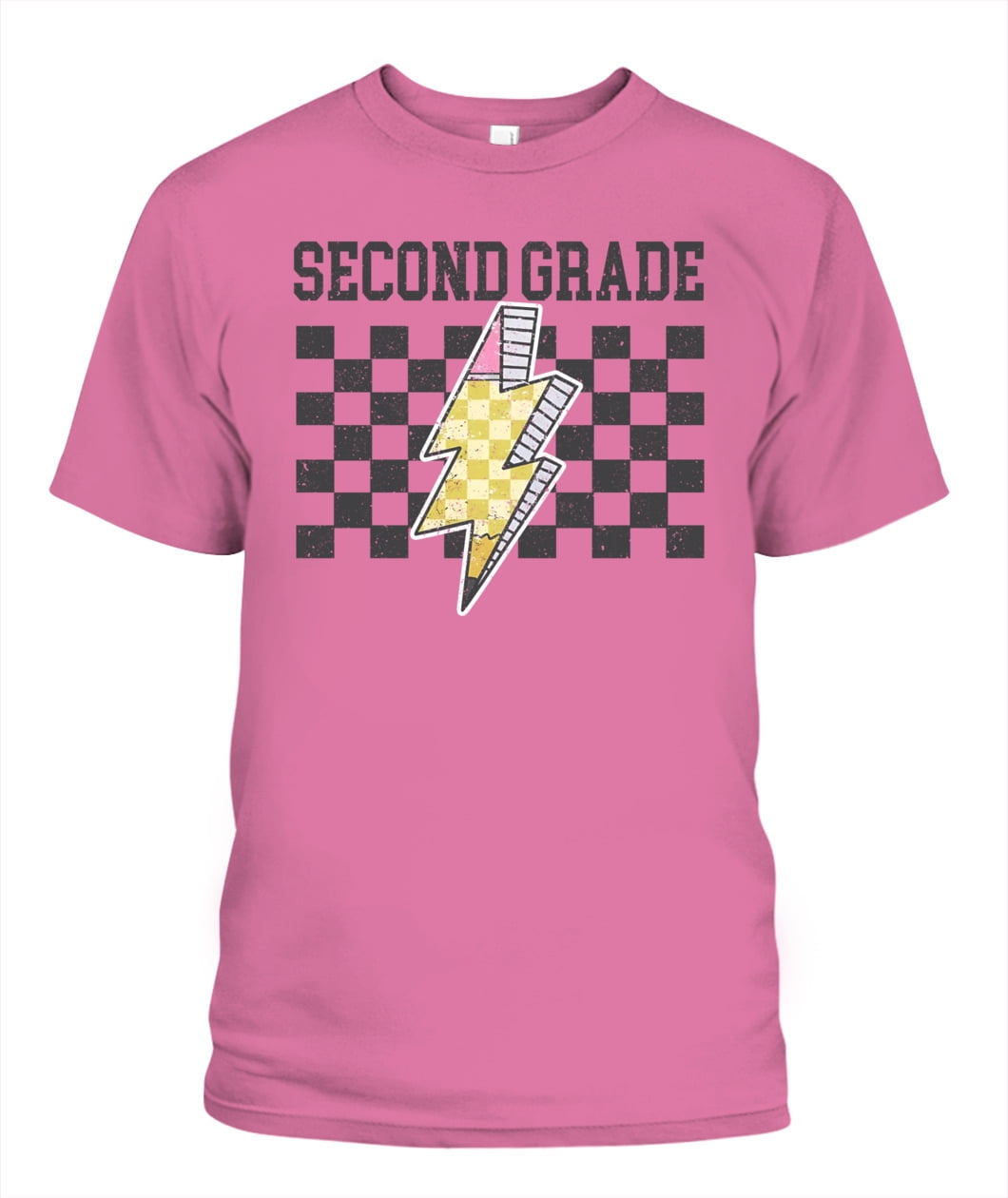 Second Grade Retro Lightning Bolt 2nd Grade Boy Girl Teacher Shirt ...
