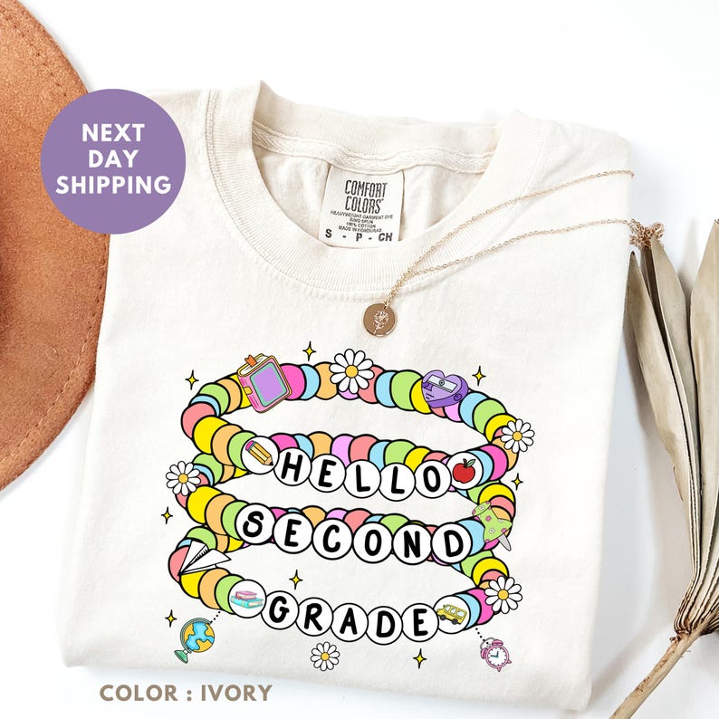 Second Grade Teacher Comfort Colors® Shirt, Back to School, 2nd Grade ...