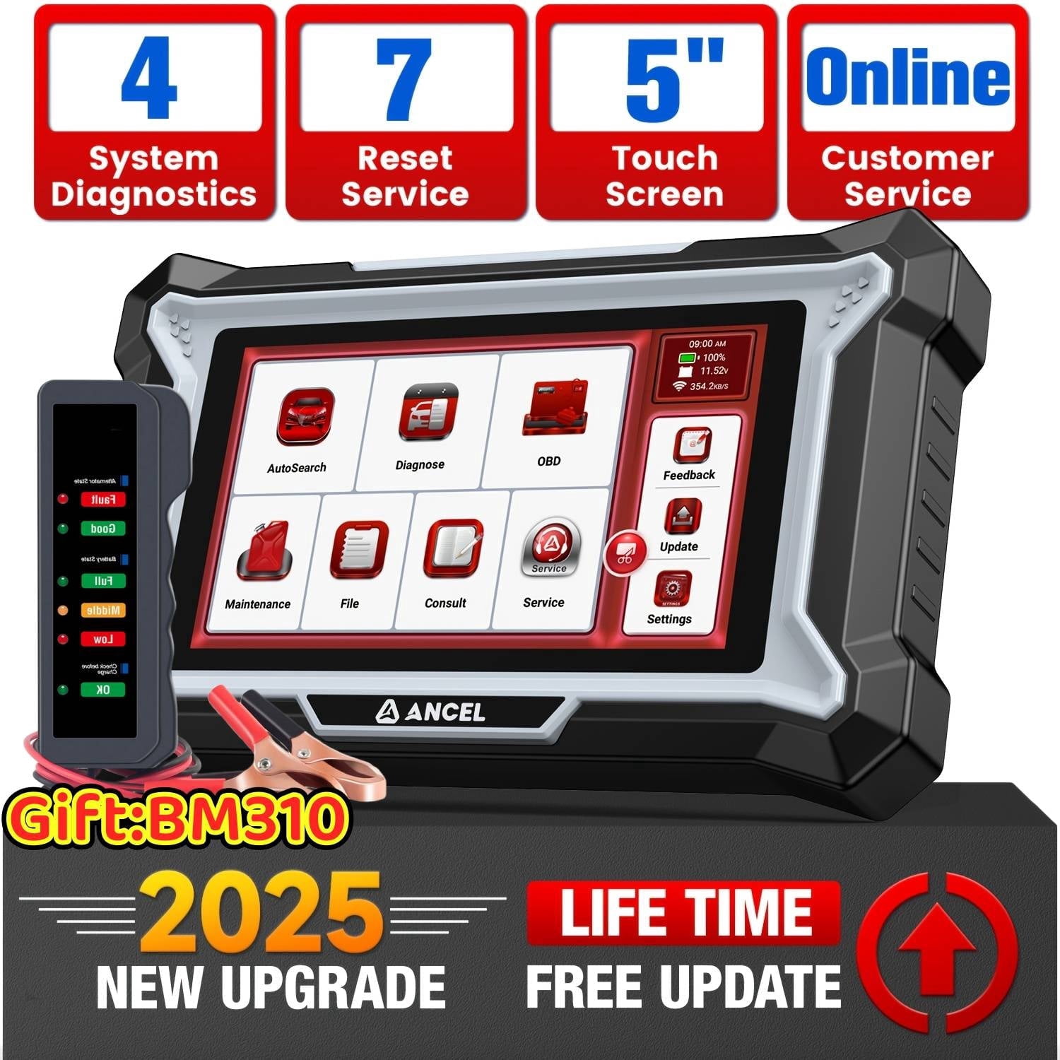 [Second Hand] ANCEL DS100 OBD2 Scanner Auto Diagnostic Tool ABS SRS ...