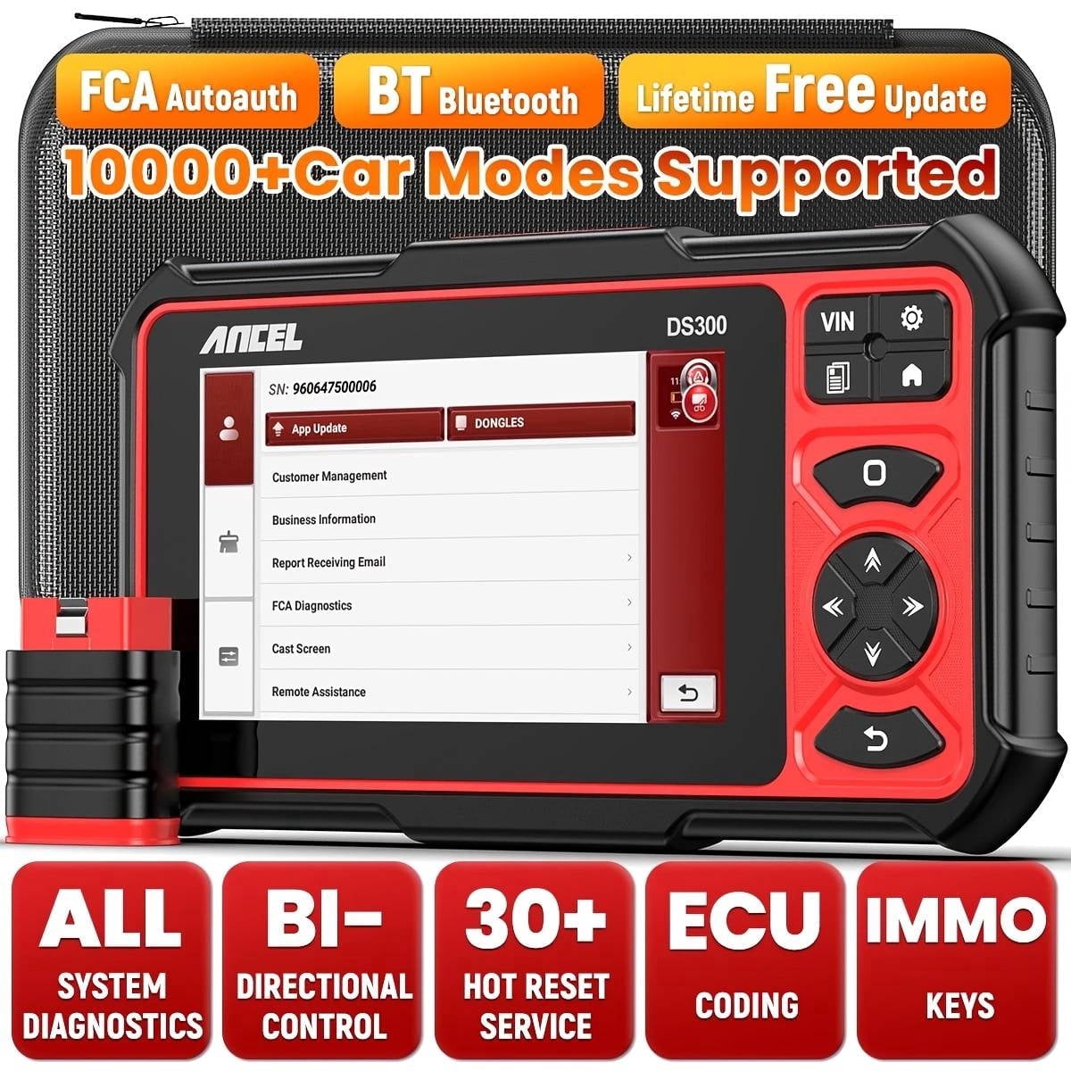 [Second Hand] ANCEL DS300 Full System OBD2 Scanner Bi-directional ...
