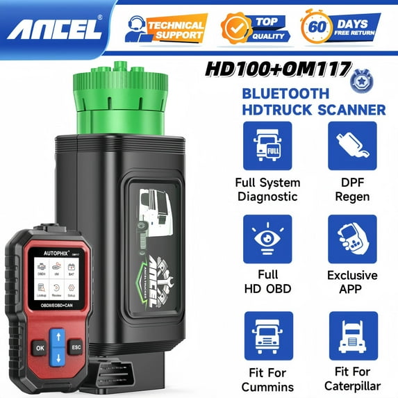 [Second Hand] ANCEL HD100 Heavy Duty Truck Diagnostic Scanner DPF ...
