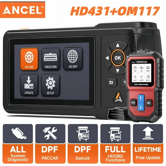 [Second Hand] ANCEL HD431 For Paccar Detroit Heavy Duty Truck Scanner ...