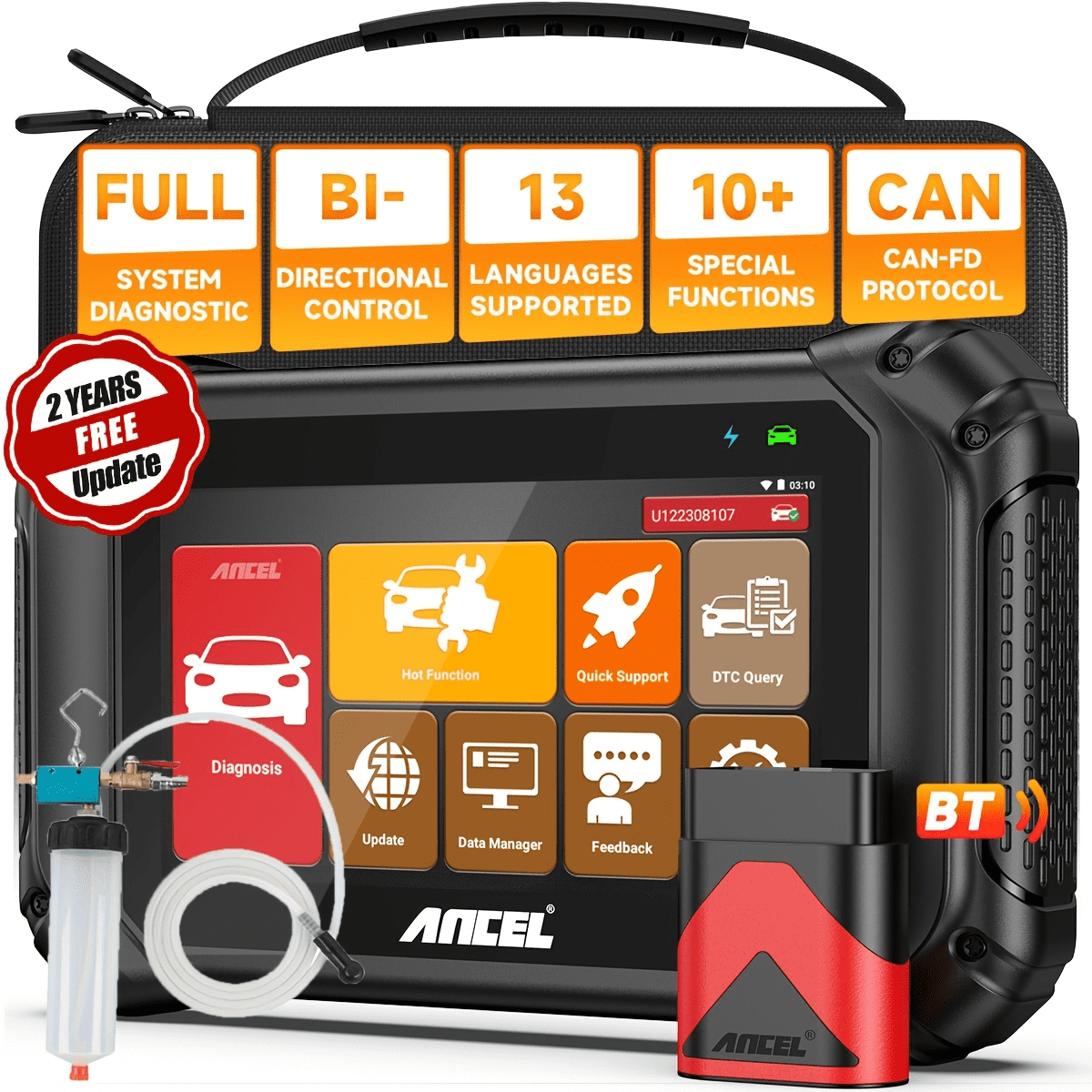 [Second Hand] ANCEL V5 BT Bidirectional All System OBD2 Scanner + 1 Pcs ...