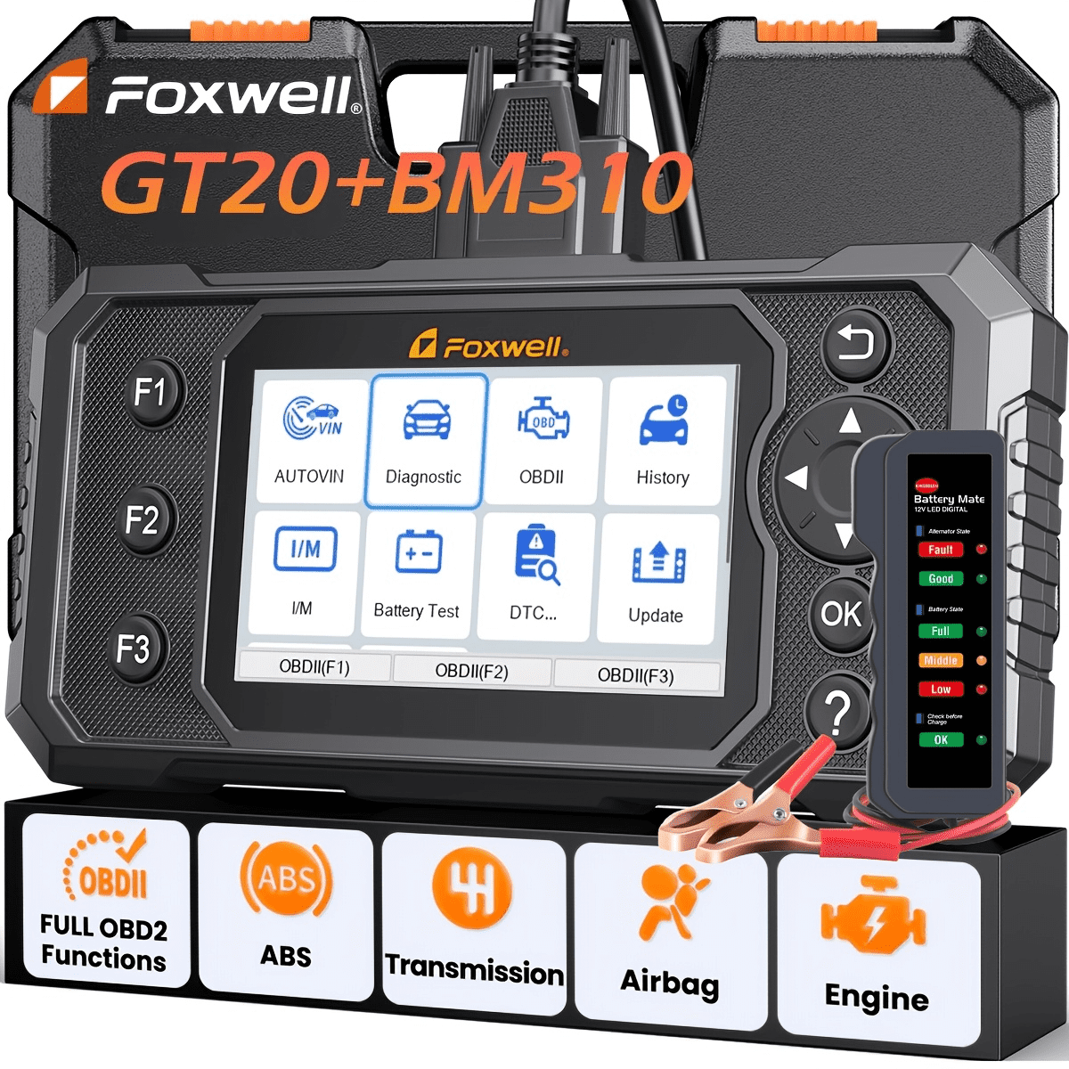 [Second Hand] FOXWELL OBD2 Scanner 4 System Car Diagnostic Tool w ...