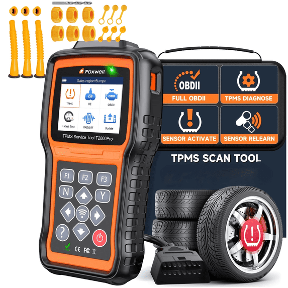 [Second Hand] FOXWELL T2000 Pro Car TPMS Relearn Tool & 3-Pack Ga-s C ...