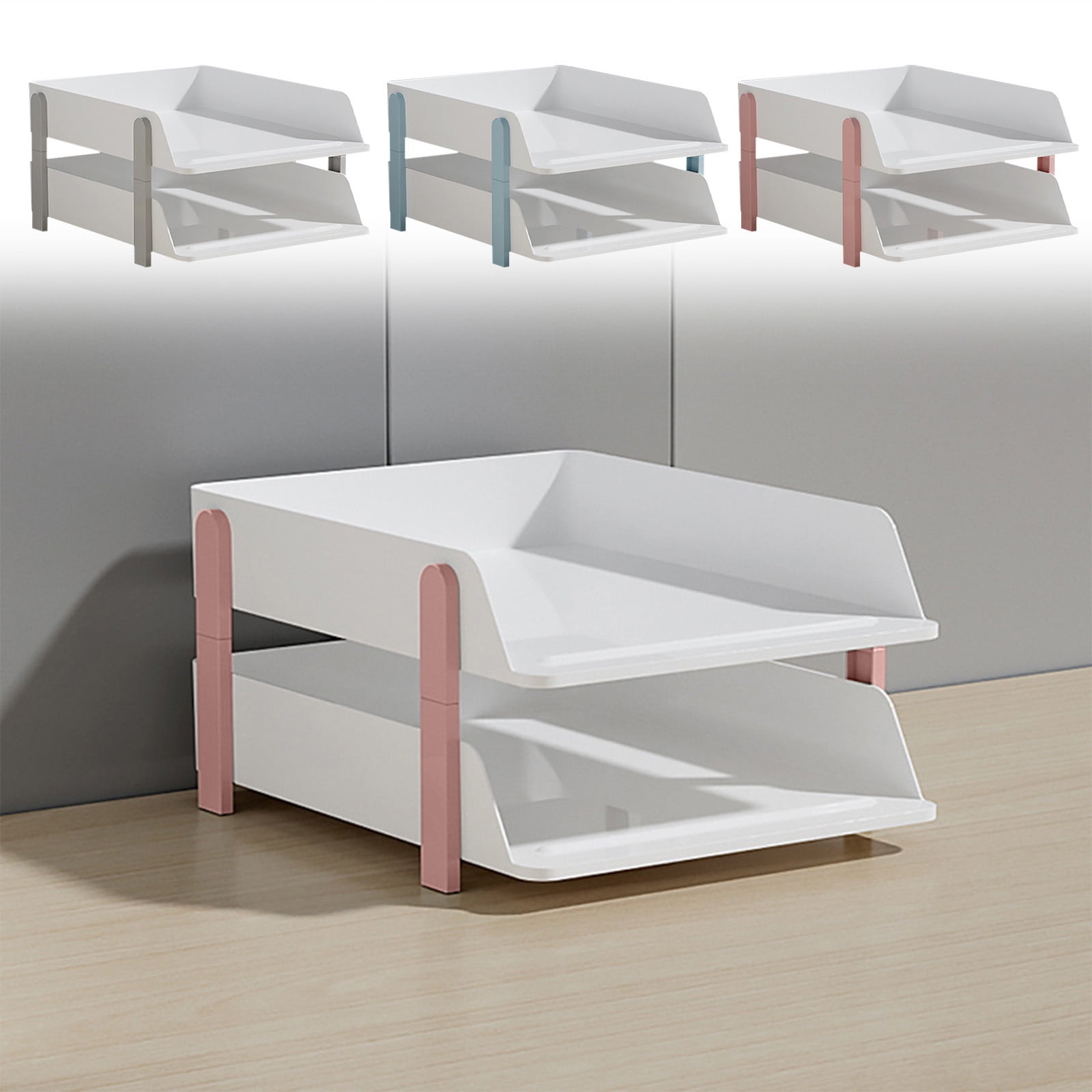 Second Layer Storage Rack,Desktop File Organizer,Adjustable Shelf ...