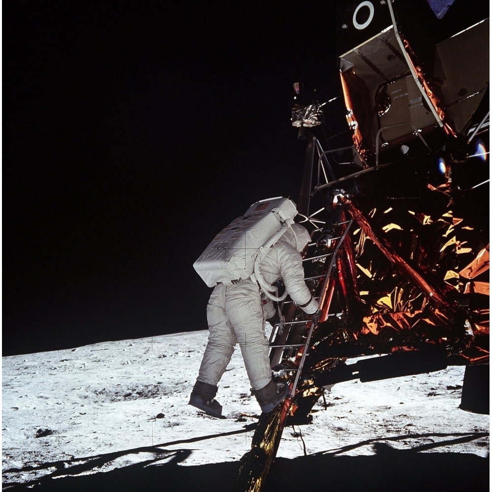 Second Man On The Moon. Astronaut Edwin Aldrin History (24 x 36 ...