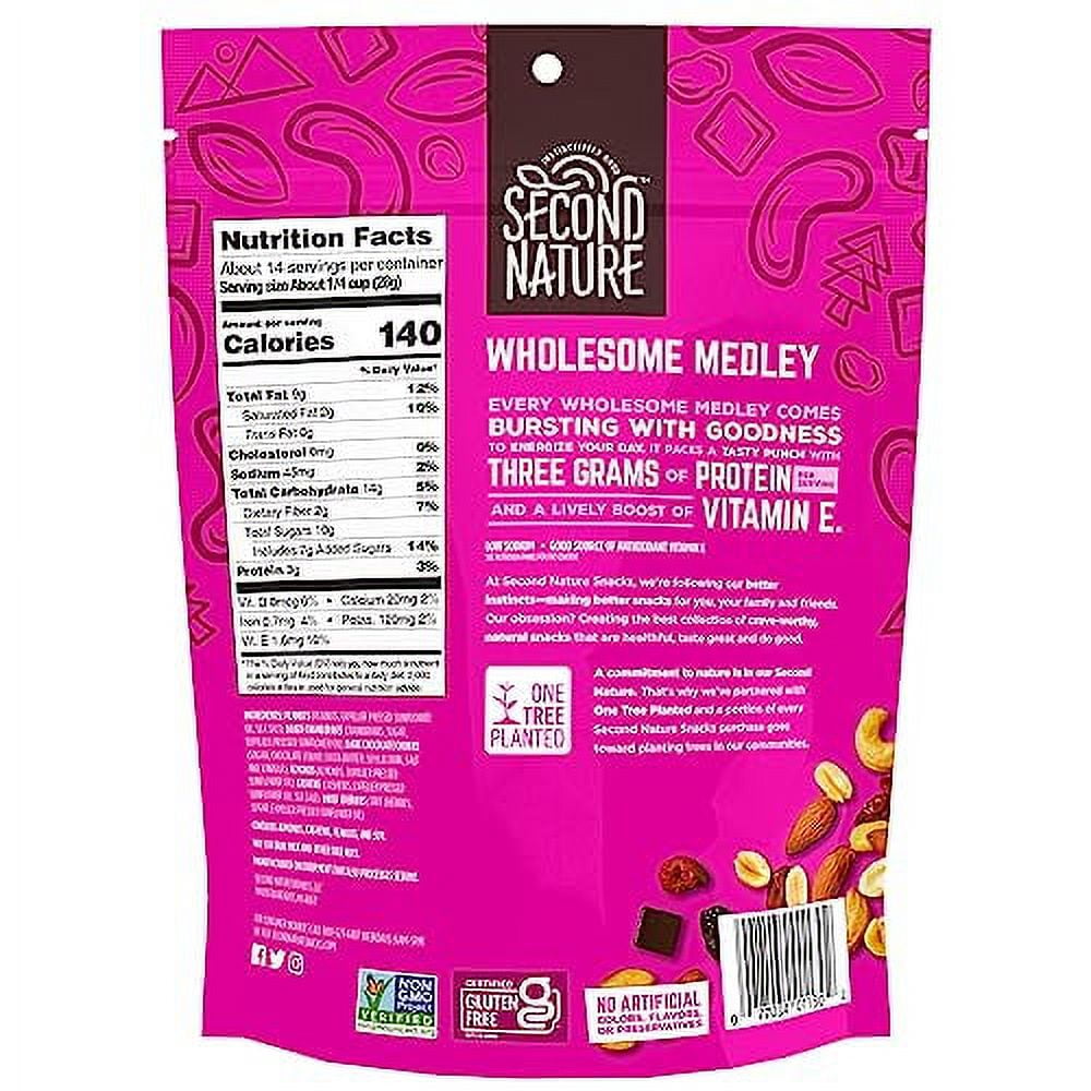 Second Nature Dark Chocolate Medley Trail Mix, 26 oz. Resealable Pouch ...