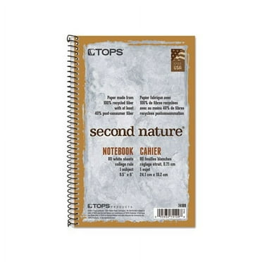 Single-Subject Wirebound Notebooks 1 Subject, Narrow Rule, Brown Cover ...