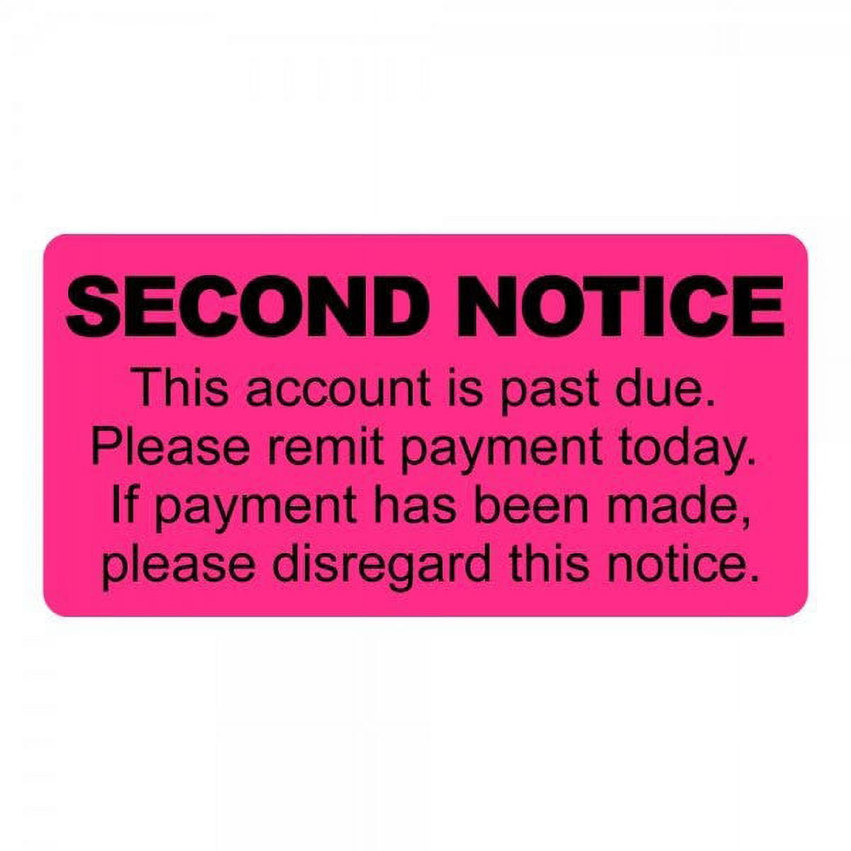 Second Notice Account Past Due Labels - Walmart Business Supplies