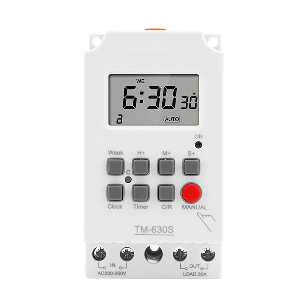 Second Setting Digital Timer Switch 24Hr 7 Days Weekly Programmable ...