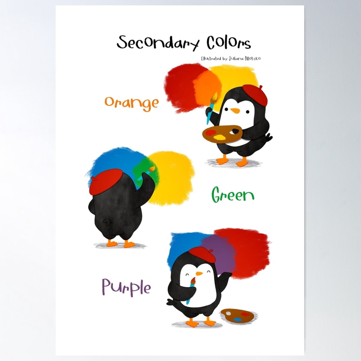 Secondary Colors Poster Wall Art, Modern Wall Decor For Living Room ...