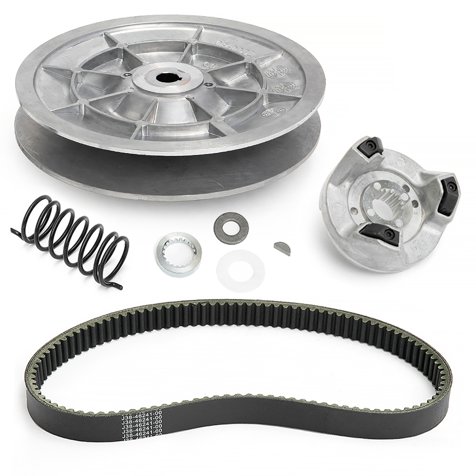 Secondary Driven Clutch & Belt Set for Yamaha Golf Cart Gas 4-Cycle G2 ...