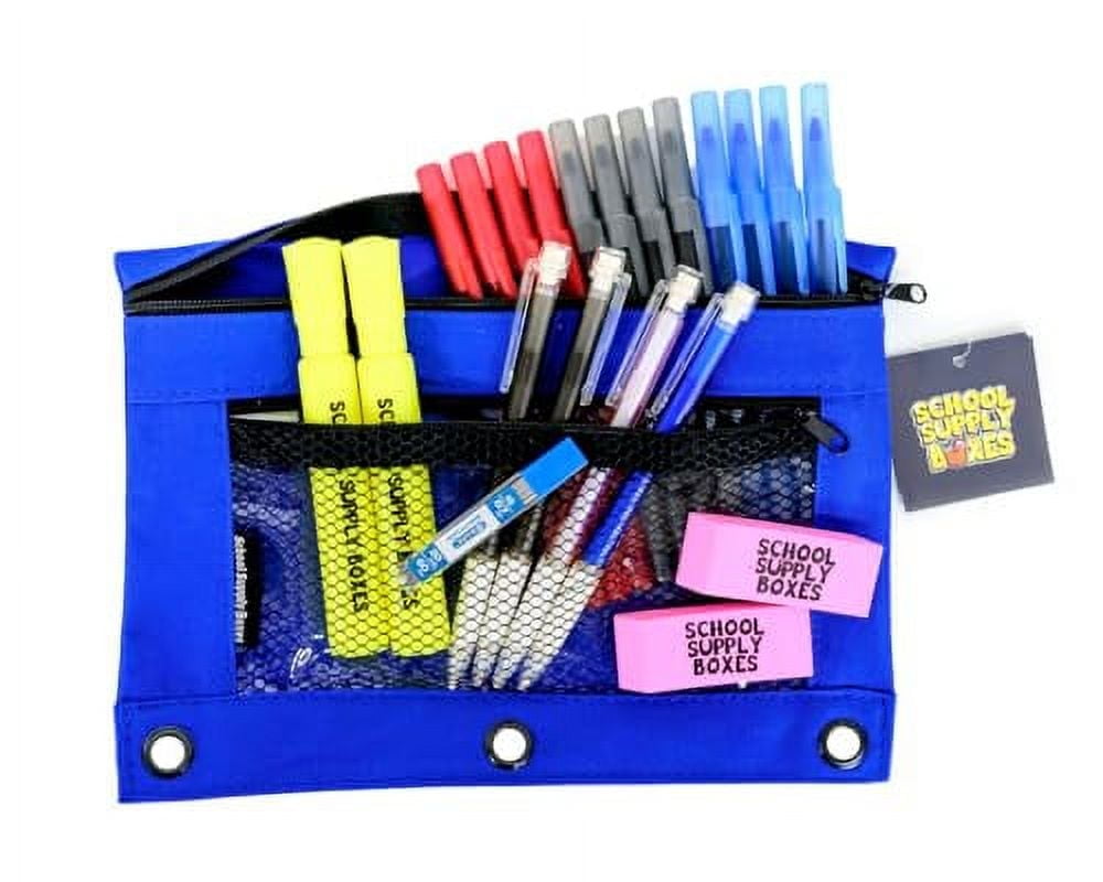 Secondary School Essentials Back to School Pencil Bag - 22 Pieces ...