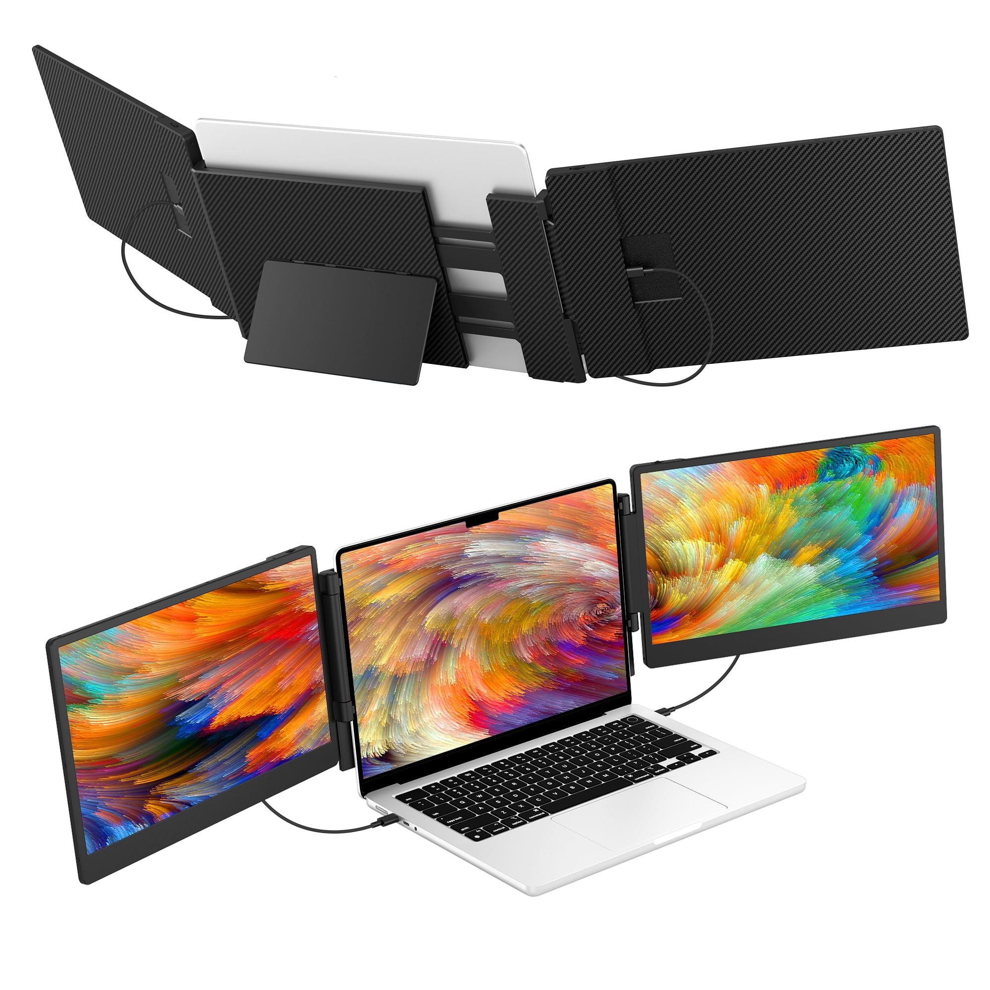 (Secondhand) Laptop Screen Extender, 14" FHD 1080P Triple Portable ...