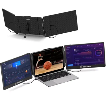 Marsmyth 14'' Triple Monitor for Laptop Screen Extender, Dual Monitor ...