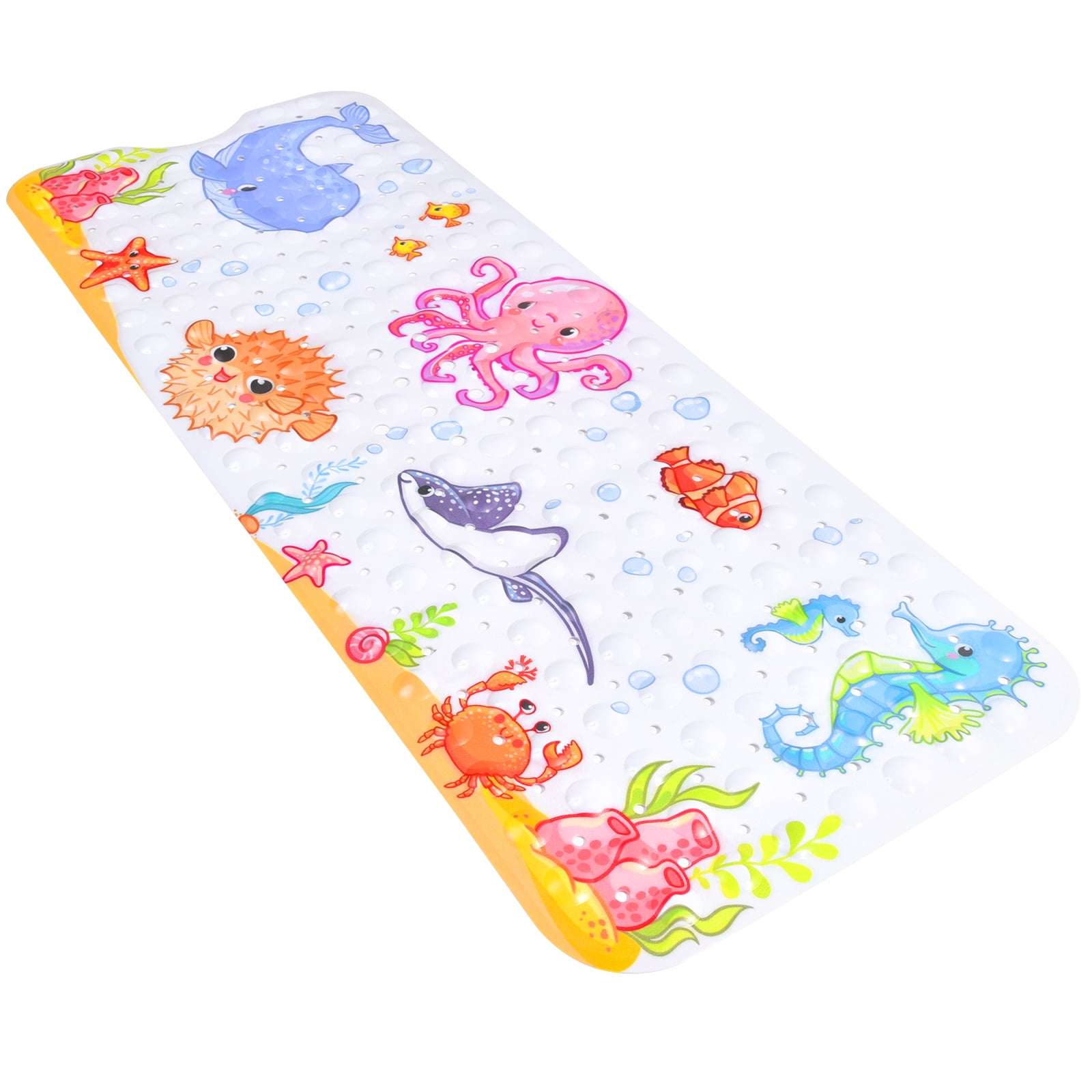 Secopad Non Slip Kids Bath Tub Mat, 40 X 16 Inch Large Anti Slip Infant ...