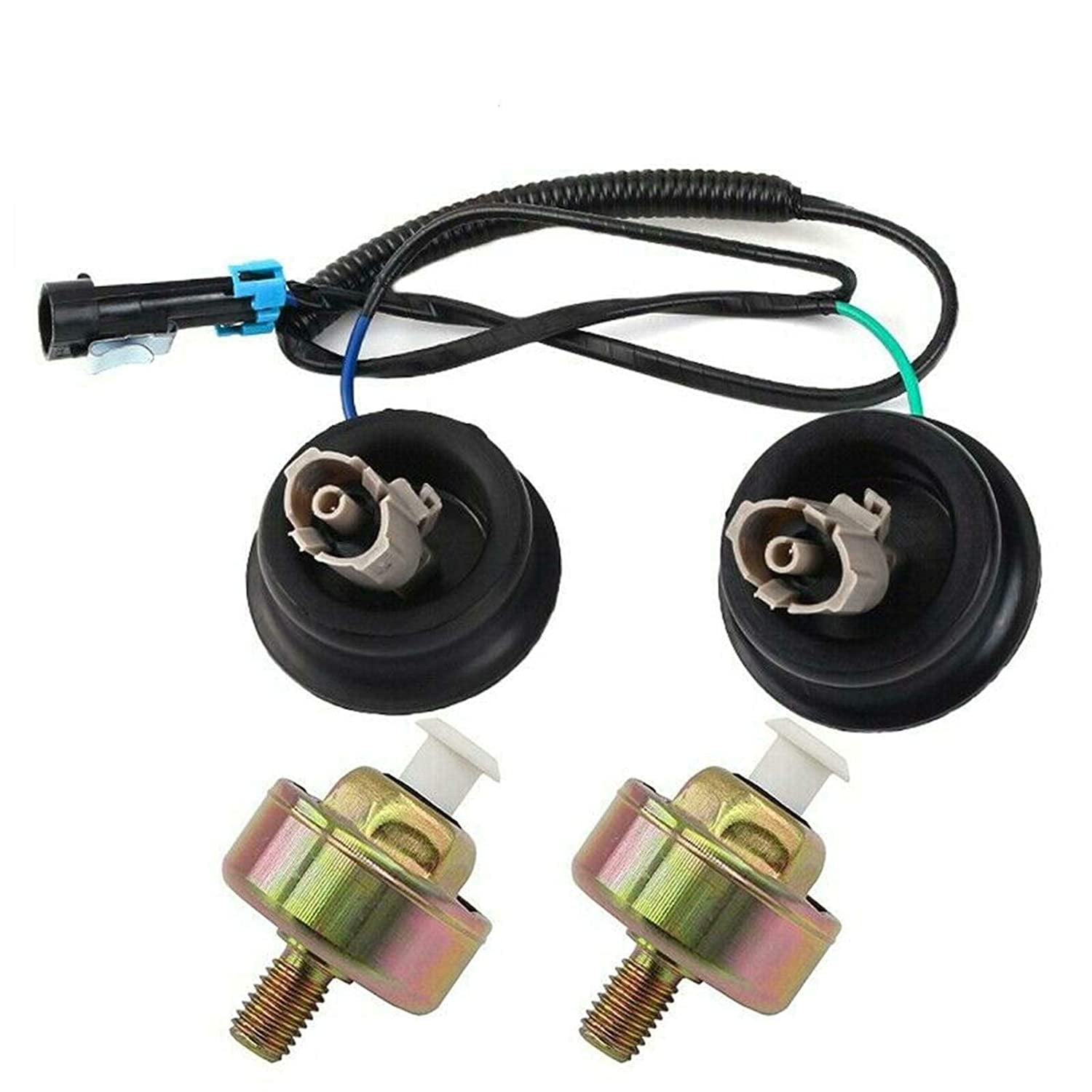 SecosAutoparts Knock Sensor with Harness Pair Kit 12589867 12601822 ...