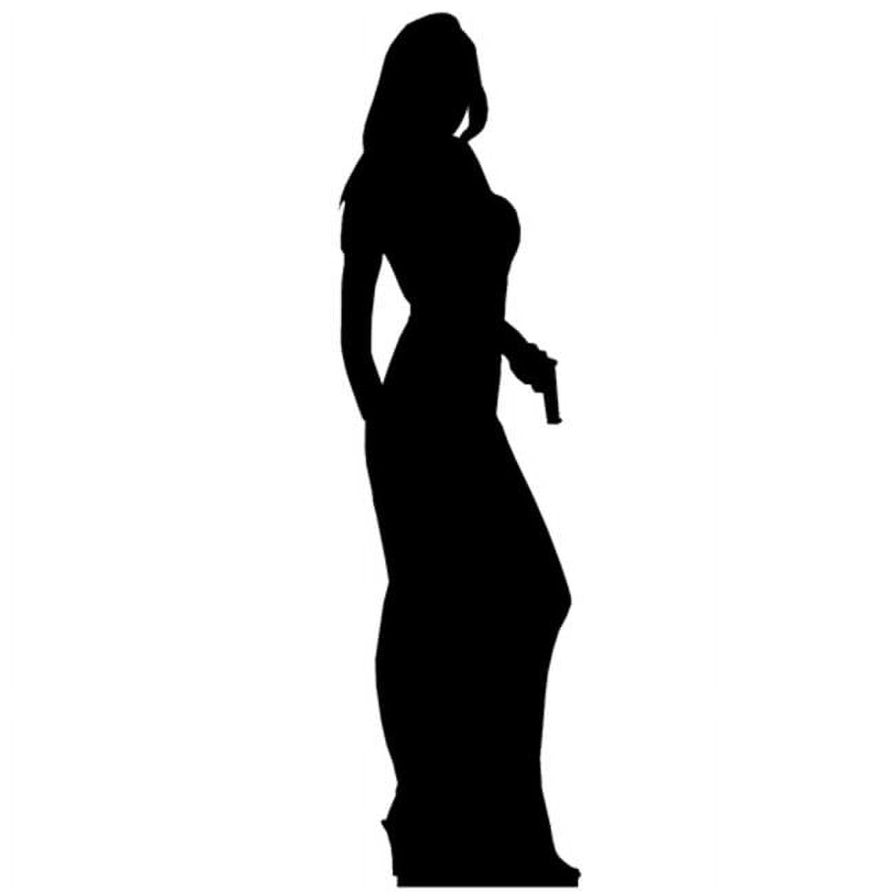 Secret Agent Girl Silhouette Single Pack Cardboard Cutout Cardboard ...