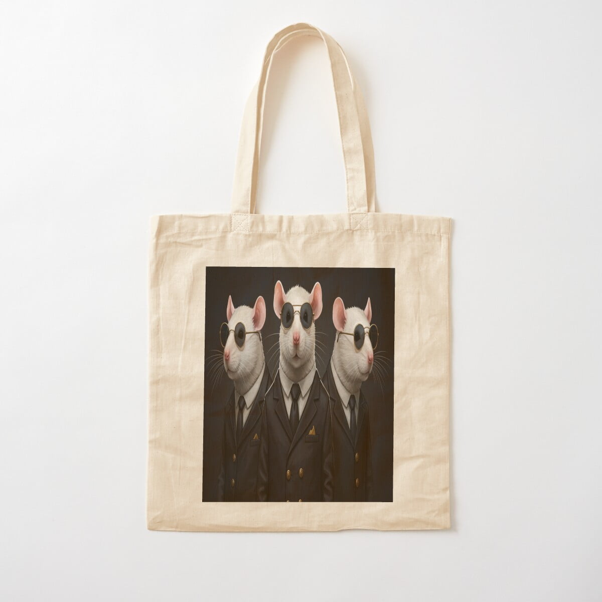 Secret Agent Mouse Cotton Tote Bag Canvas Tote Bag, Family Gift For ...