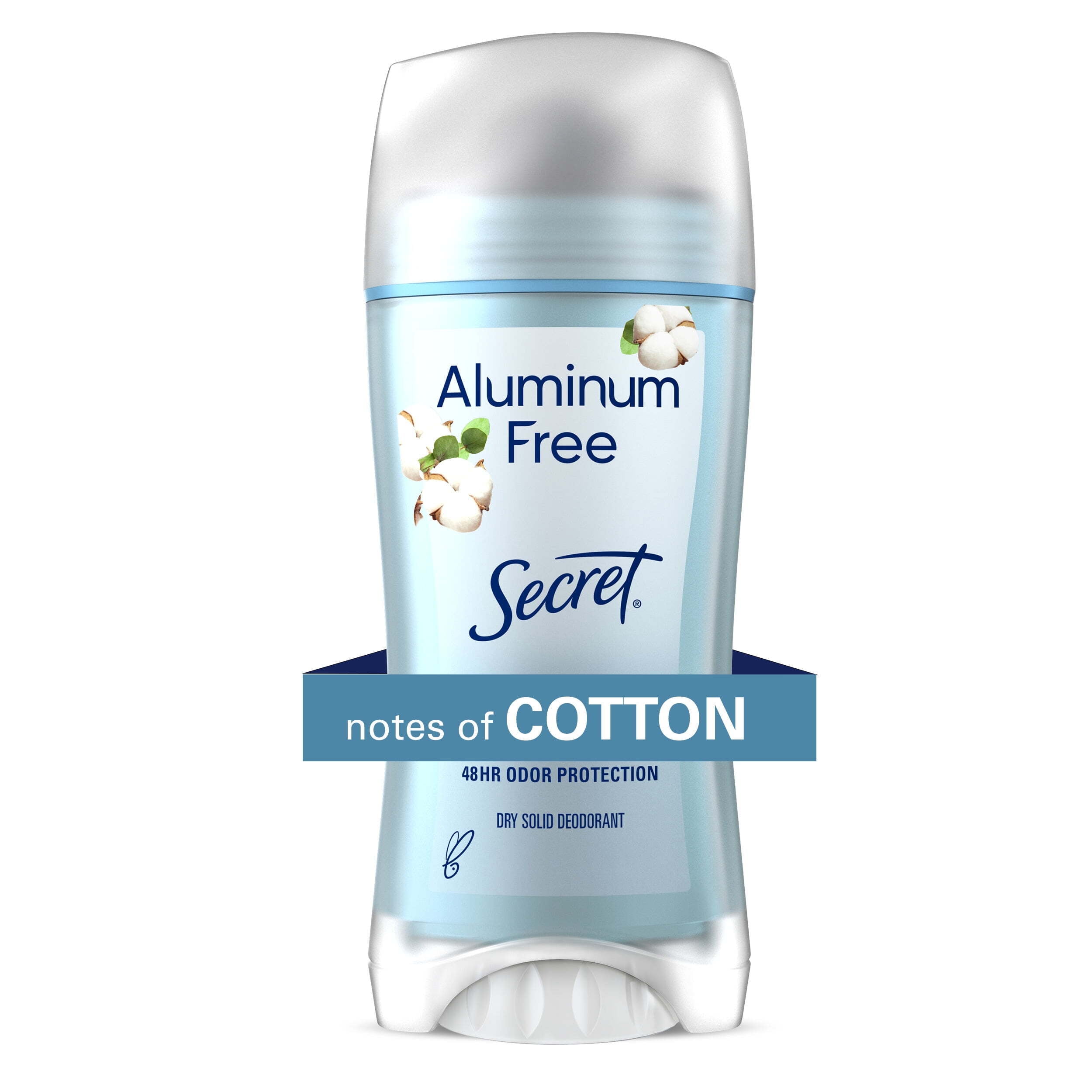 Secret Aluminum Free Women's Deodorant Solid, Cotton, 2.4 oz - Walmart.com