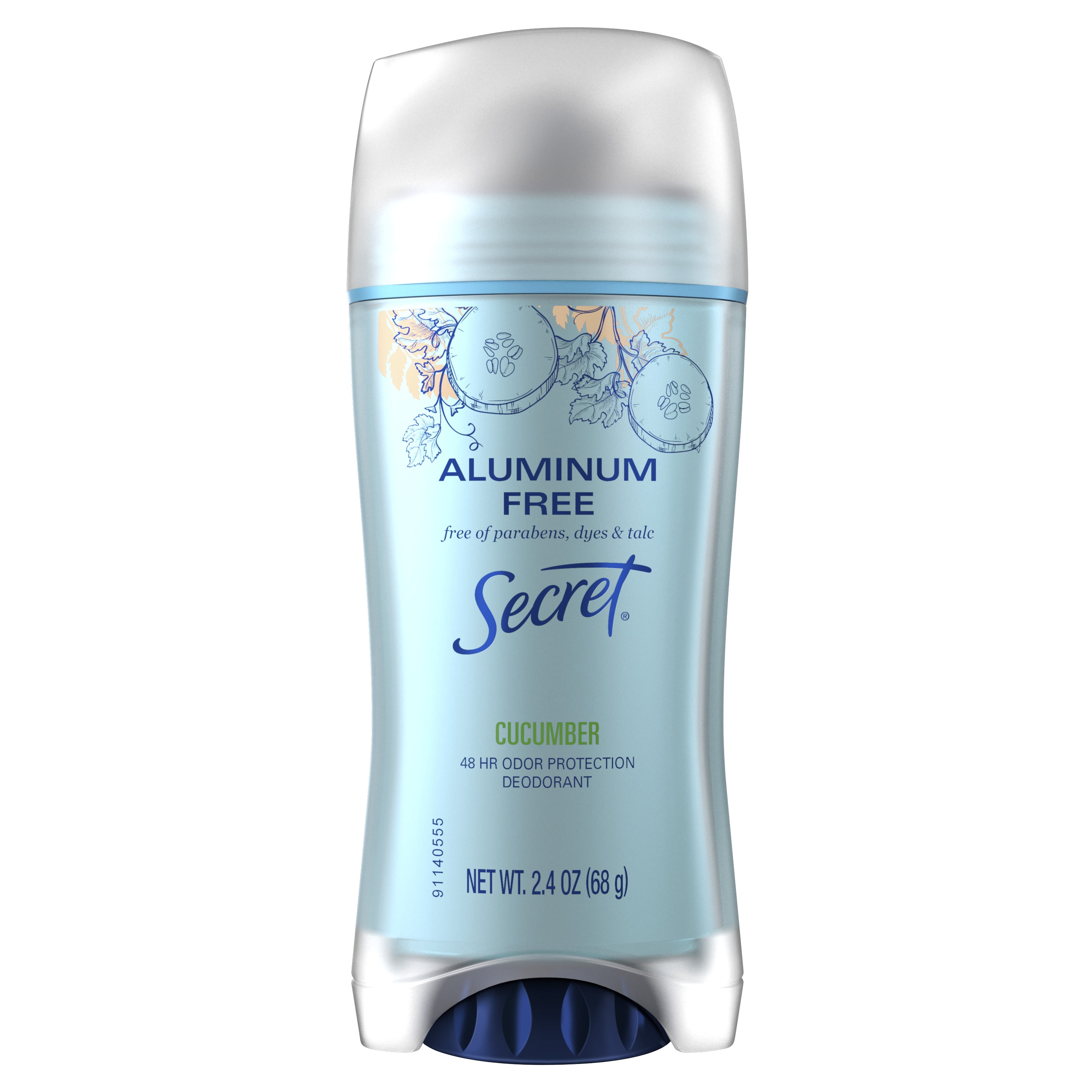 Secret Aluminum Free Women's Deodorant, Cucumber, 2.4 oz - Long Lasting ...