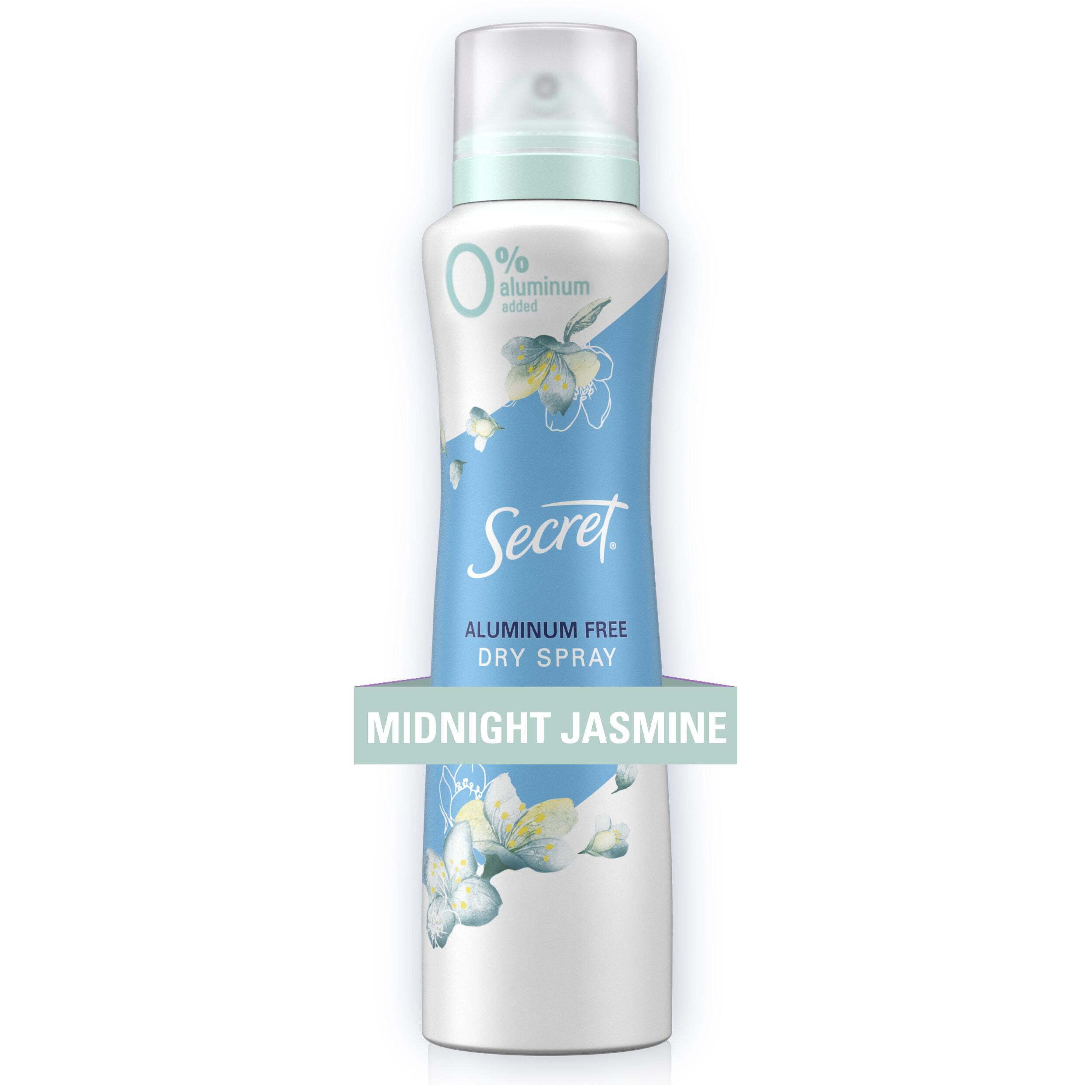 Secret Aluminum Free Dry Spray Women's Deodorant, Midnight Jasmine, 4.1 ...